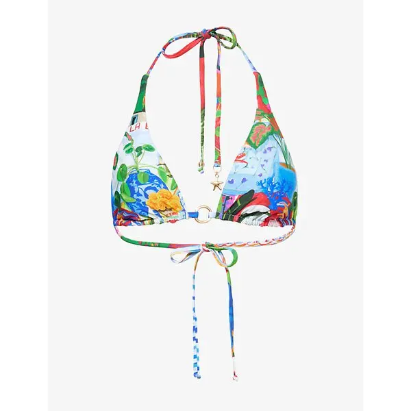 Seafolly La Boca Triangle Bikini Top - Sapphire