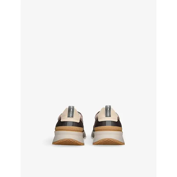 Brunello Cucinelli Panelled Suede And Leather Trainers