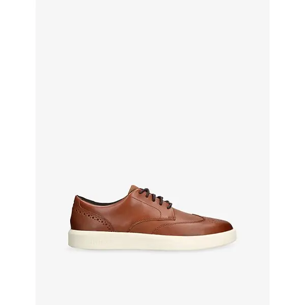 Cole Haan Grand Crosscourt Daily Wingtip Leather Trainers - Tan