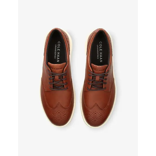 Cole Haan Grand Crosscourt Daily Wingtip Leather Trainers - Tan