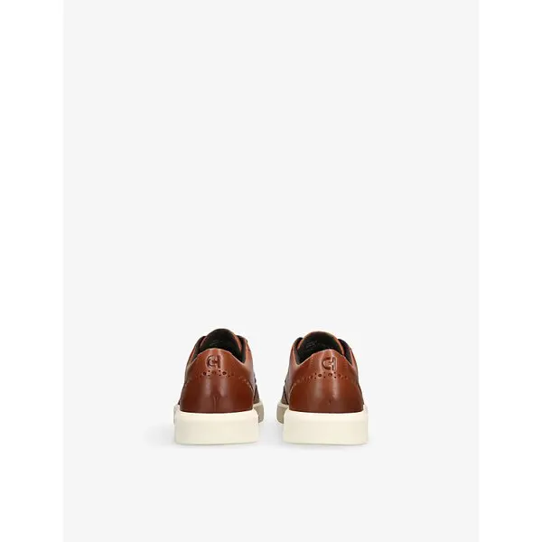Cole Haan Grand Crosscourt Daily Wingtip Leather Trainers - Tan