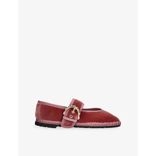FLABELUS Sophie Velvet Ballet Flats - Pink