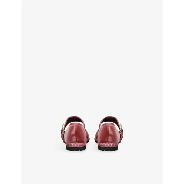 FLABELUS Sophie Velvet Ballet Flats - Pink