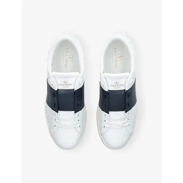 Valentino Garavani Leather Trainers - White/navy