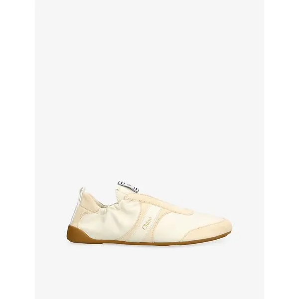Chloé Woven And Suede Trainers - Yellow