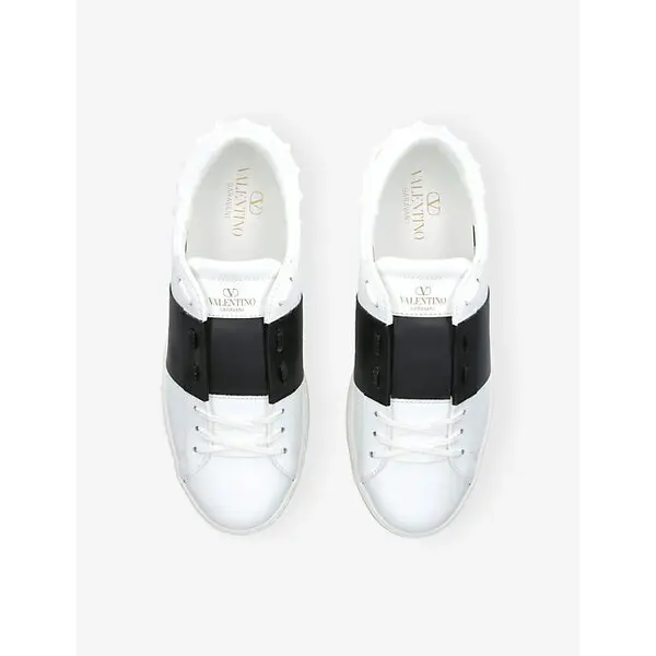 Valentino Garavani Leather Trainers - White/blk