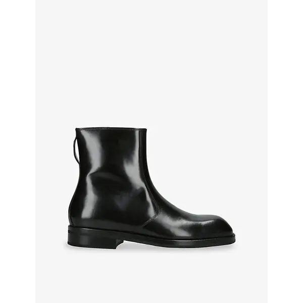 LEMAIRE Panelled Leather Ankle Boots