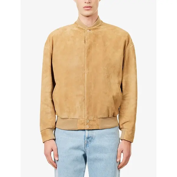 THE ROW Suede Bomber Jacket