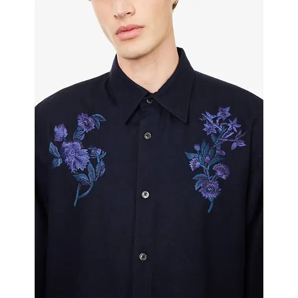 Dries Van Noten Croom Embroidered Wool Shirt