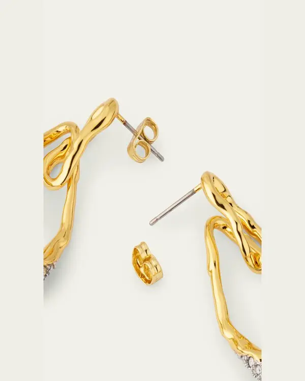 Alexis Bittar Solanales Crystal Double Link Earrings