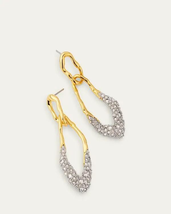 Alexis Bittar Solanales Crystal Double Link Earrings