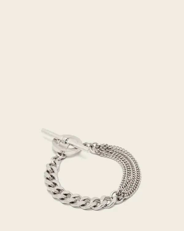 ALLSAINTS Fern Mix Chain Bracelet - Silver