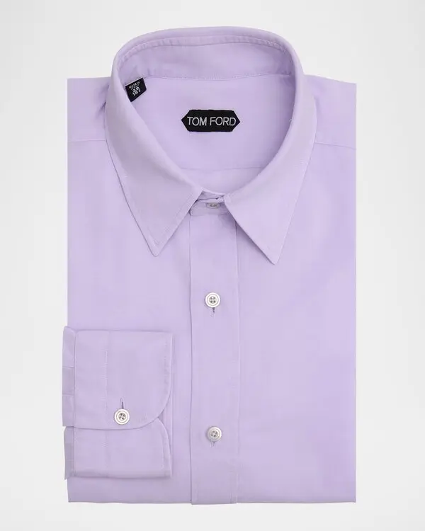 TOM FORD Refined Cotton Voile Fluid-fit Shirt - Lilac