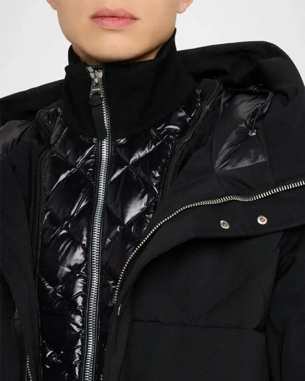 Mackage Werner-z Quilted Down Parka With Removable Bib - Black