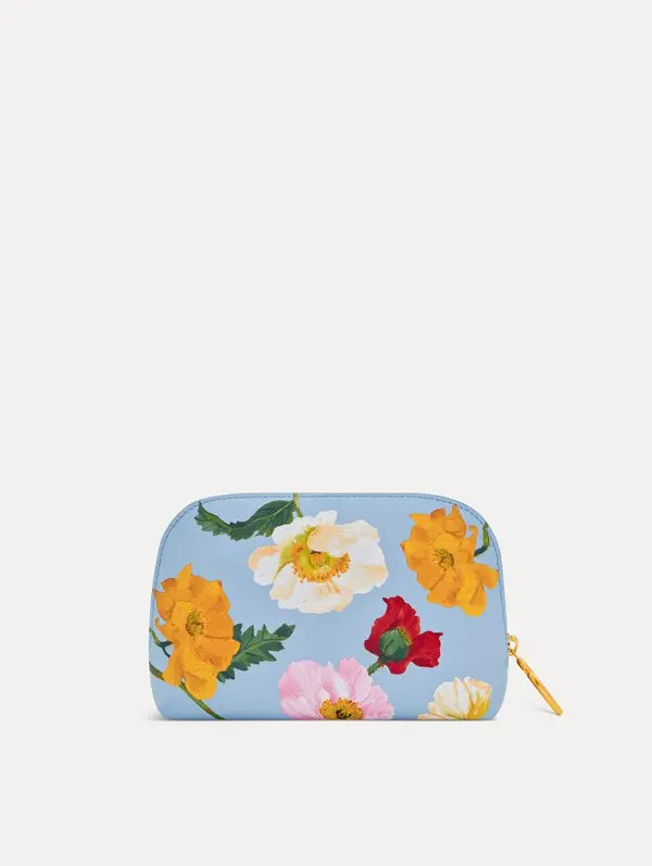 Oscar De La Renta Poppy-printed Small Cosmetic Case - One-color