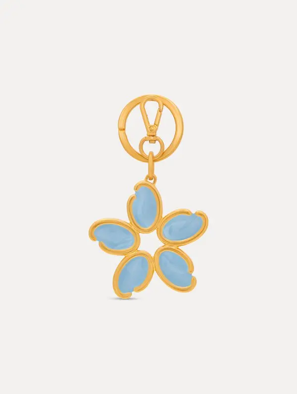 Oscar De La Renta Enamel Flower Key Chain - One-color
