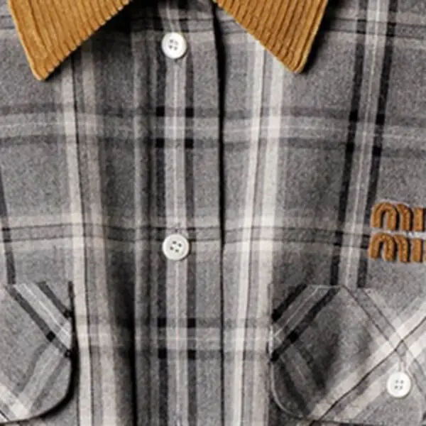 Miu Miu Cotton Flannel Mini Dress