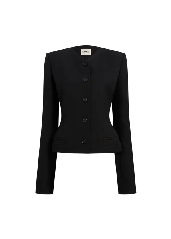 Khaite Nara Cropped Jacket - Black