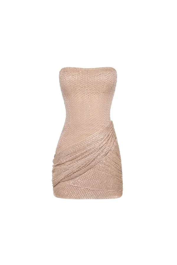MILLA Sparkling Draped Mini Dress