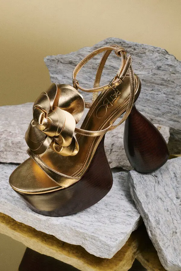 PatBO Leila Platform Sandals - Gold