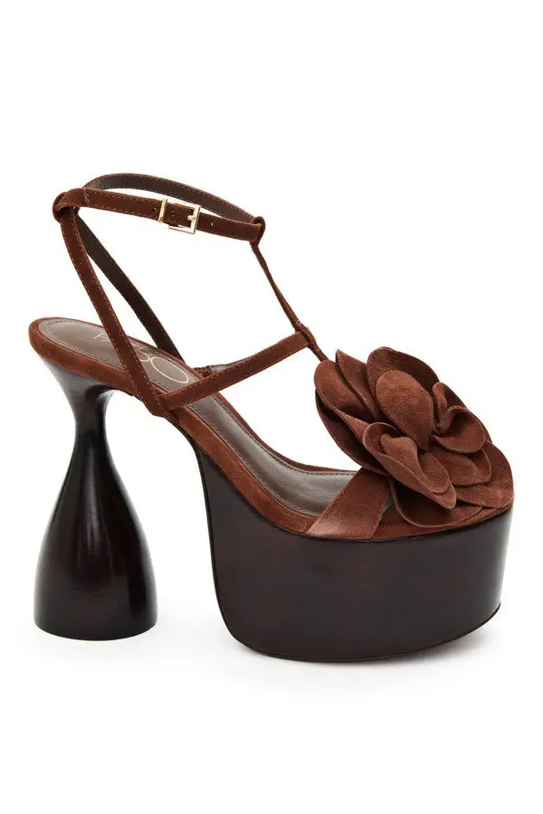 PatBO Leila Platform Sandals - Brown