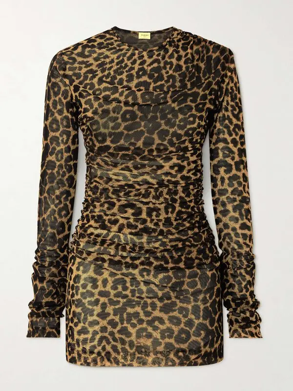 Saint Laurent Leopard-print Mini Dress