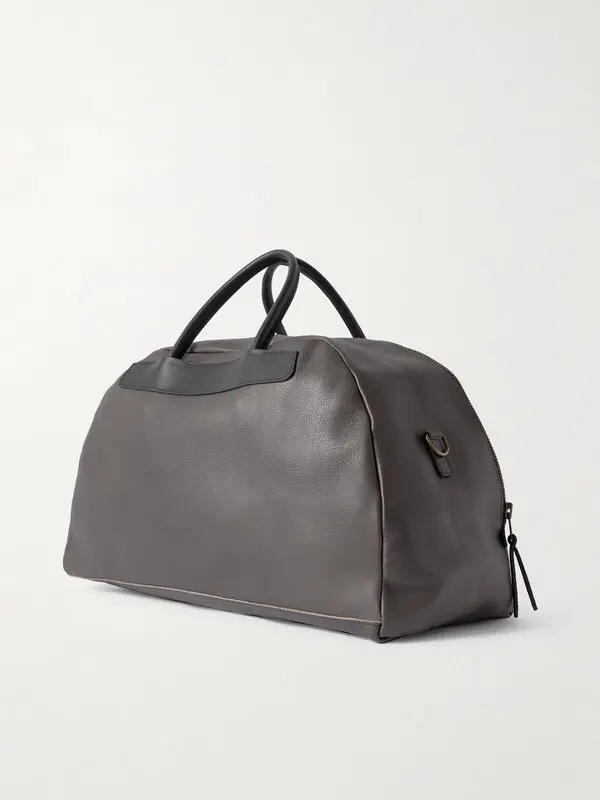 BLEU DE CHAUFFE Bowling Full-grain Leather Weekend Bag