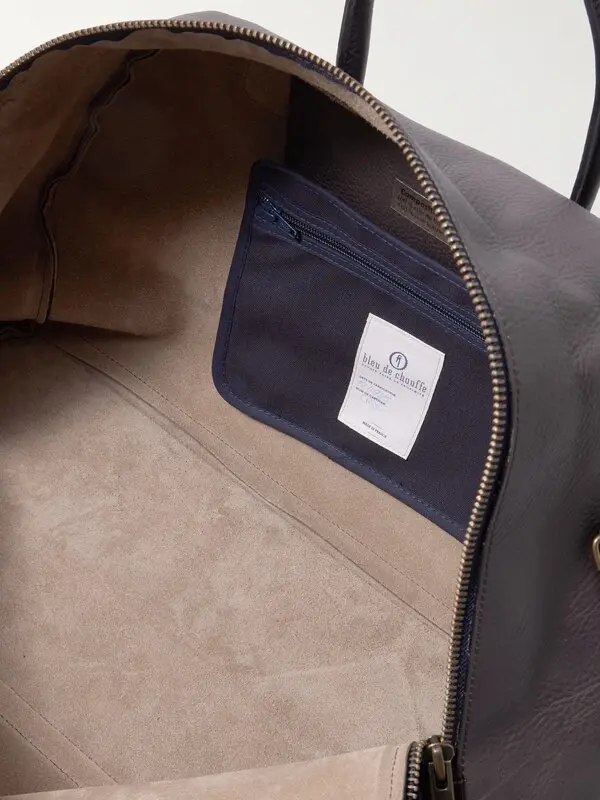 BLEU DE CHAUFFE Bowling Full-grain Leather Weekend Bag