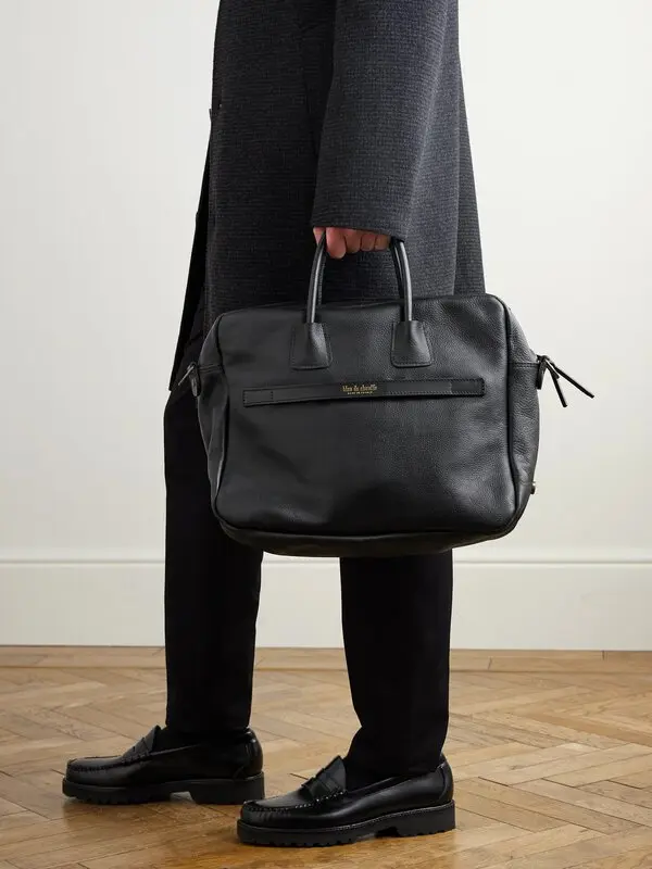 BLEU DE CHAUFFE Business Zeppo Full-grain Leather Briefcase