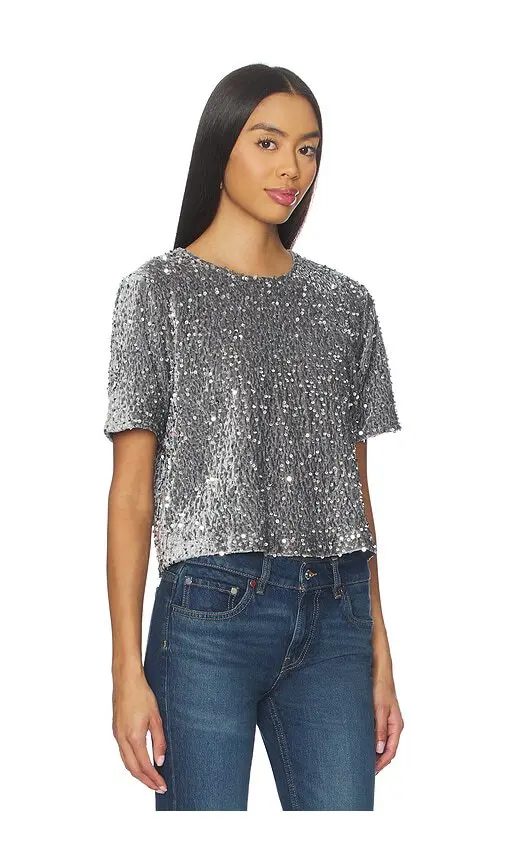 Steve Madden Sequined Chenille Top