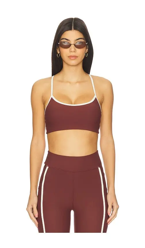 The Upside Adesa Scoop Danni Sports Bra In Burgundy - Maroon