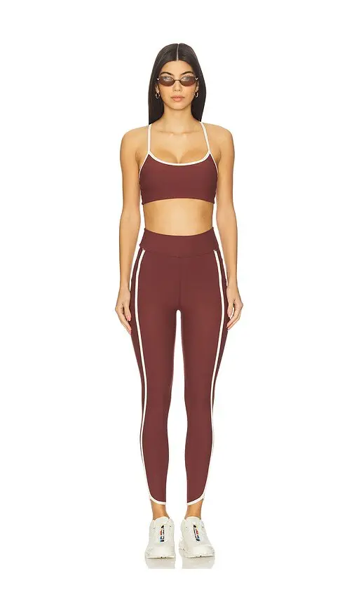 The Upside Adesa Scoop Danni Sports Bra In Burgundy - Maroon