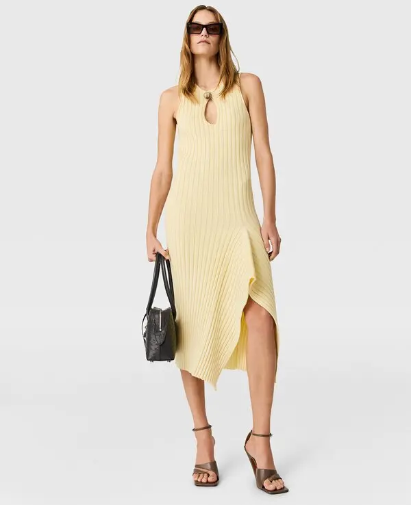 Stella McCartney Cotton Ribbed Dress - Light Yellow