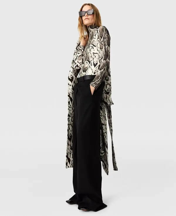 Stella McCartney Cloud Leopard High-neck Bodysuit - Multicolor Gray