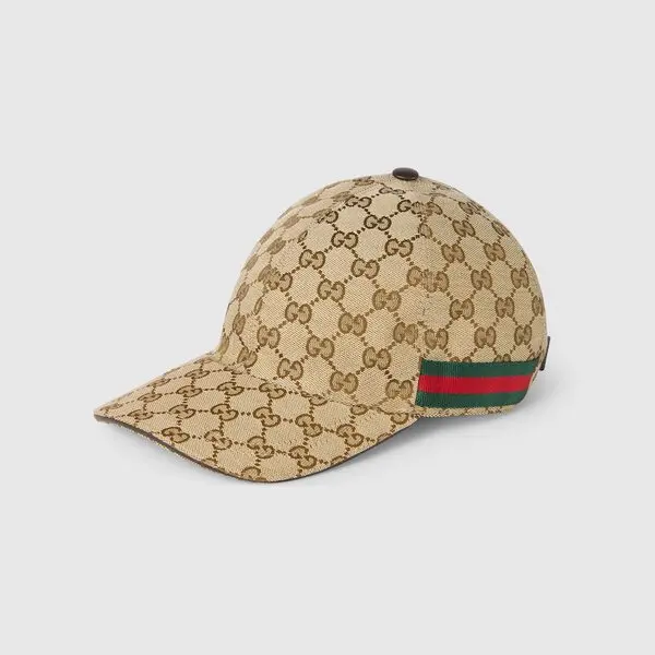 Gucci Gg Canvas Baseball Cap With Web - Beige