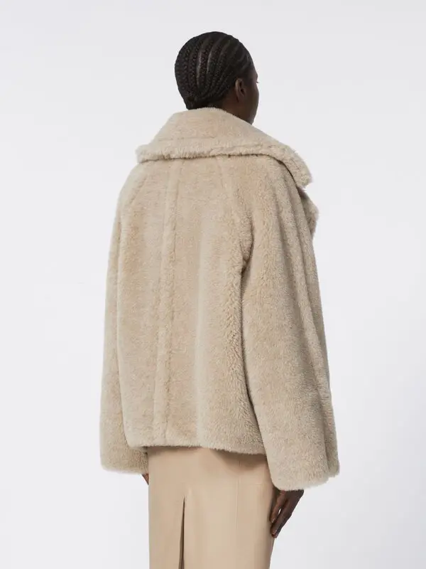 Max Mara Alpaca And Cashmere Teddy Fabric Coat - Sand
