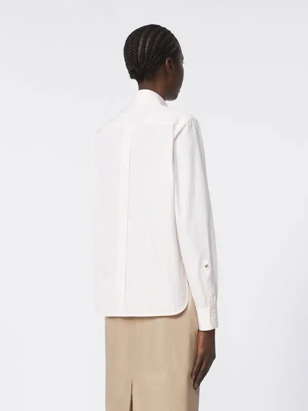 Max Mara Striped Cotton Poplin Shirt