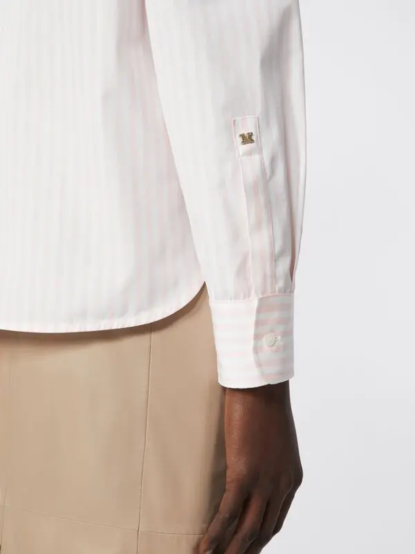 Max Mara Striped Cotton Poplin Shirt