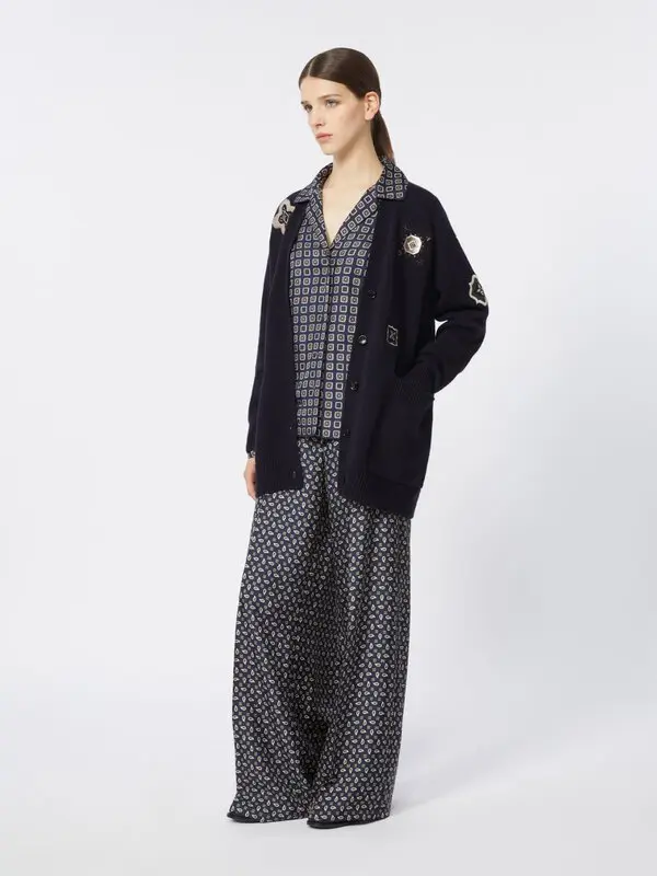 Max Mara Printed Silk Shirt - Ultramarine