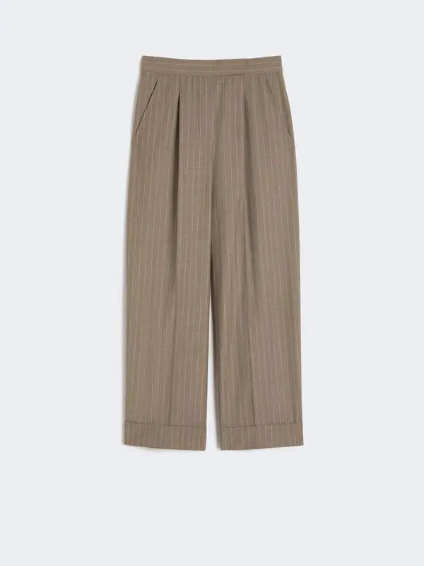 Max Mara Pinstripe Wool Trousers