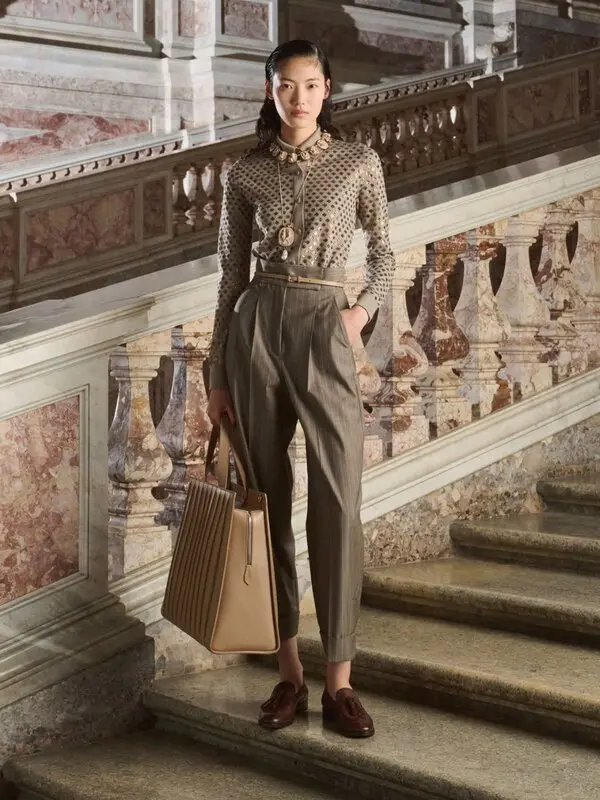 Max Mara Pinstripe Wool Trousers