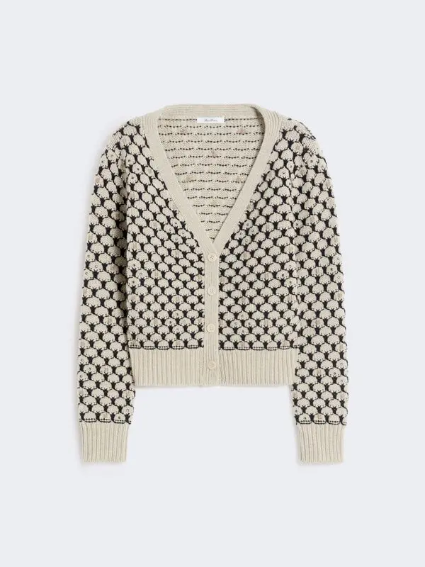 Max Mara Patterned Wool And Cashmere Cardigan