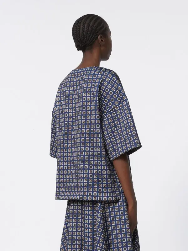 Max Mara Printed Jersey T-shirt - Navy
