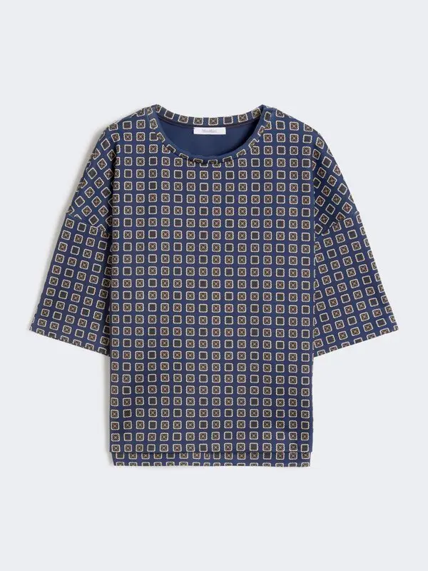 Max Mara Printed Jersey T-shirt - Navy