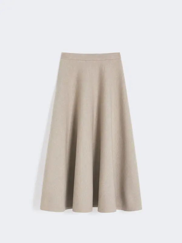 Max Mara Full Tech Wool Flared Skirt - Sand