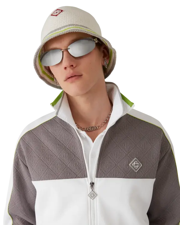 Casablanca Stripe Crochet Bucket Hat
