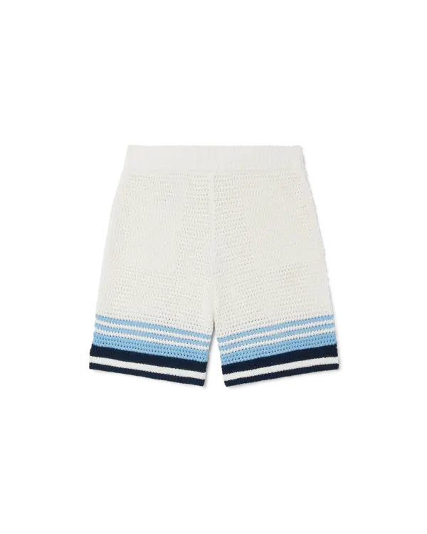 Casablanca Tennis Cotton Crochet Shorts - Multicolor