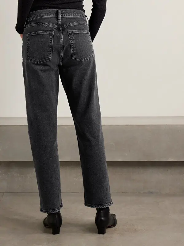AGOLDE Valen Mid-rise Straight-leg Jeans - Black