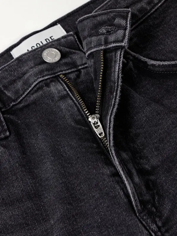 AGOLDE Valen Mid-rise Straight-leg Jeans - Black