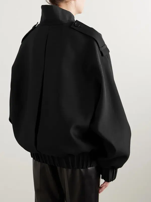 Khaite Sigi Wool And Silk-blend Faille Jacket